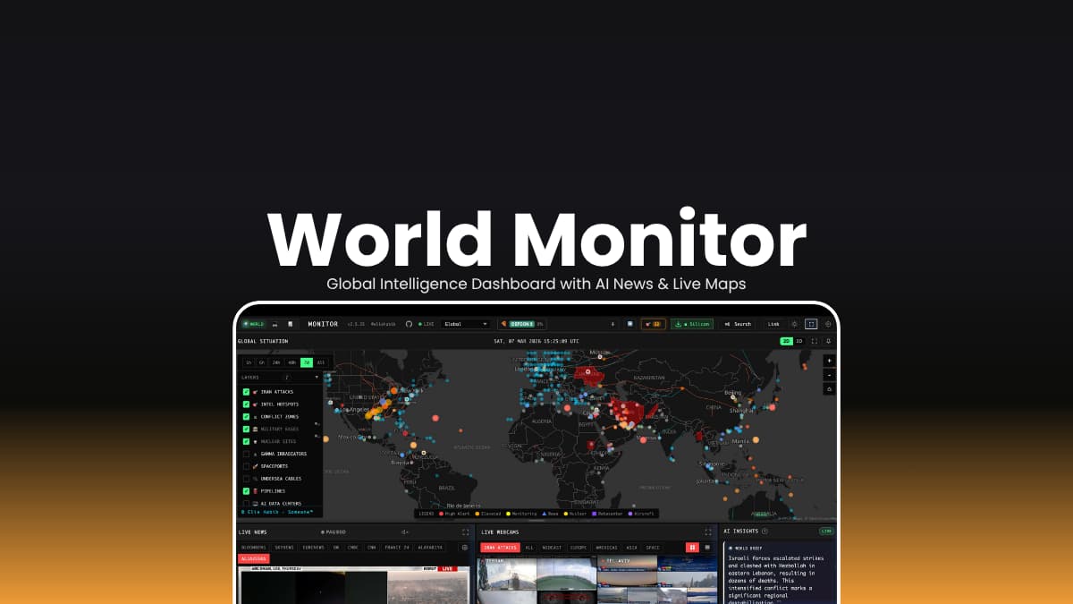 World Monitor: Global Intelligence Dashboard with AI News & Live Maps ...