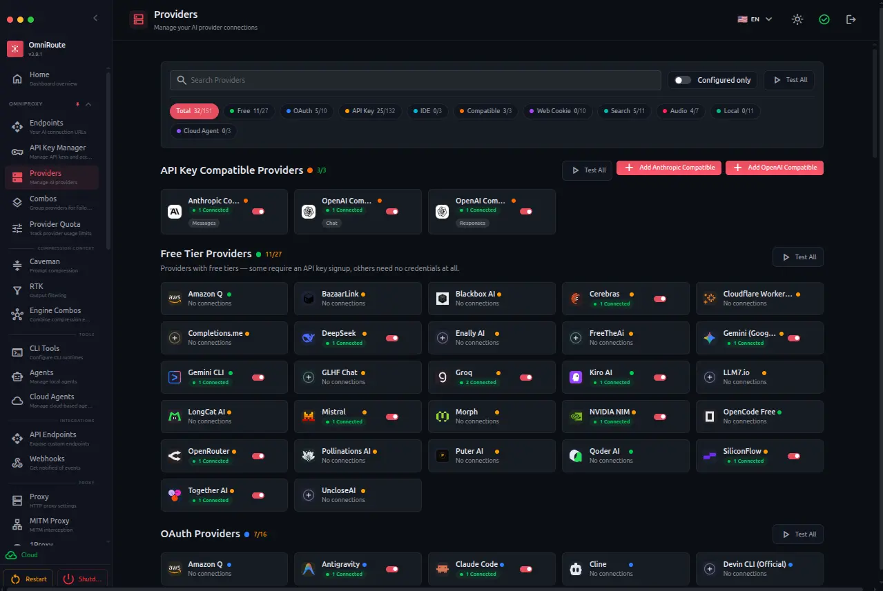 OmniRoute: Connect All AI Models & Providers Through One API - Firethering